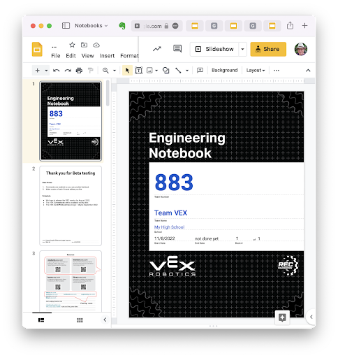 VEX Digital Notebook Templates for the VEX IQ Robotics Competition – VIQRC